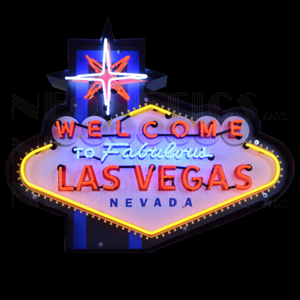 #M030 - Welcome to Fabulous Las Vegas Neon Sign in Steel Can | MAG Auctions