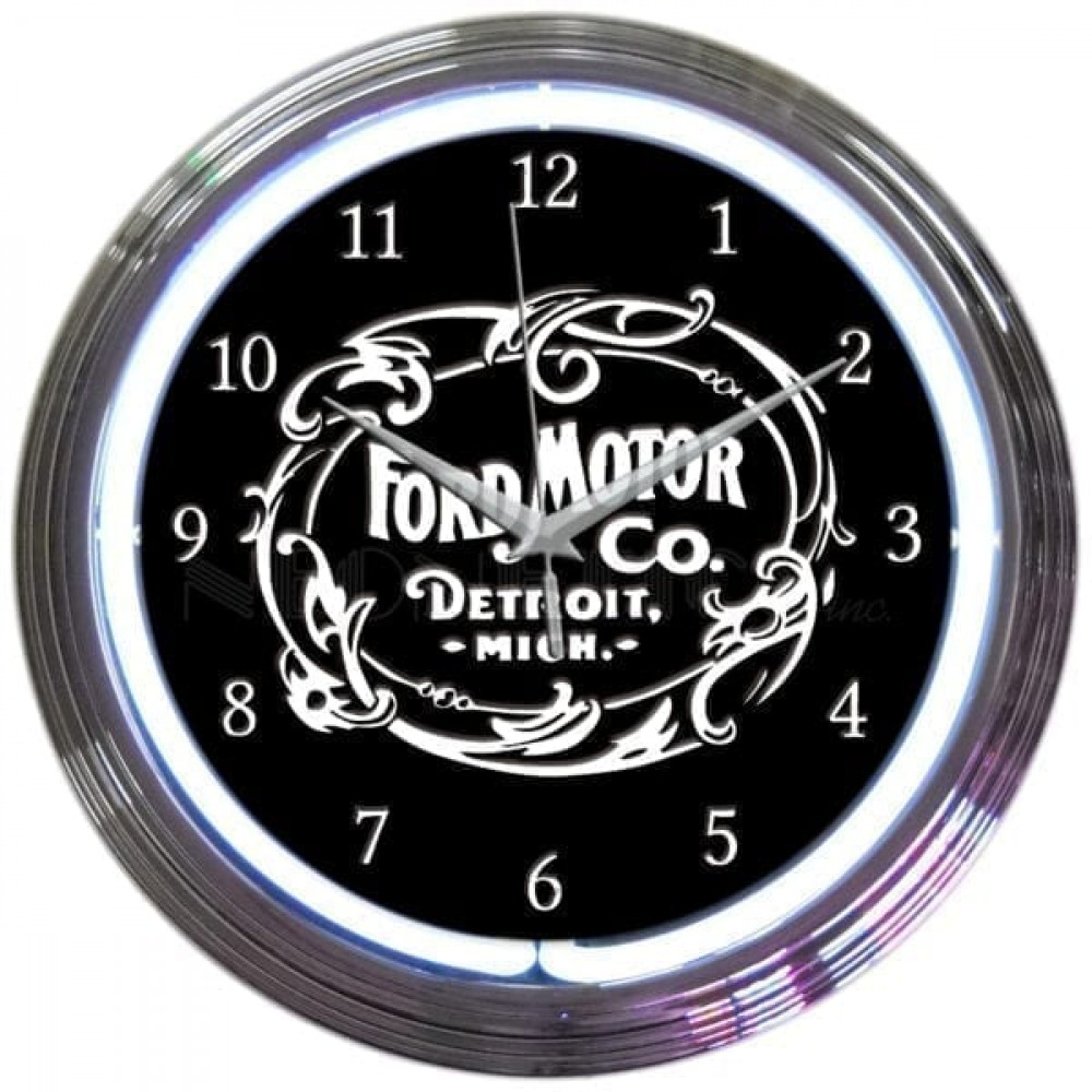 #M202 - Ford Motor Co Heritage 1903 Neon Clock | MAG Auctions
