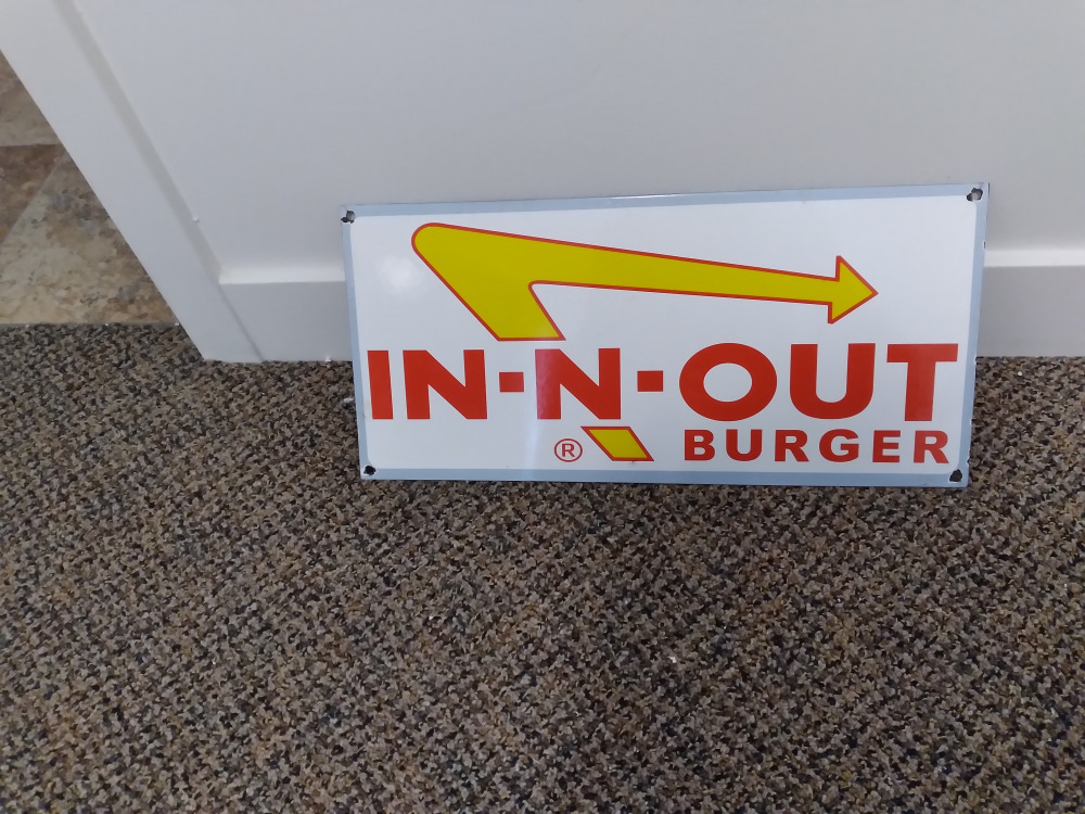 #M019 - Vintage IN-N-OUT sign | MAG Auctions