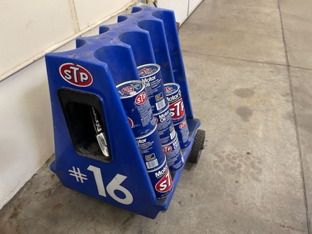 #M132 - STP Oil Can Rack | MAG Auctions