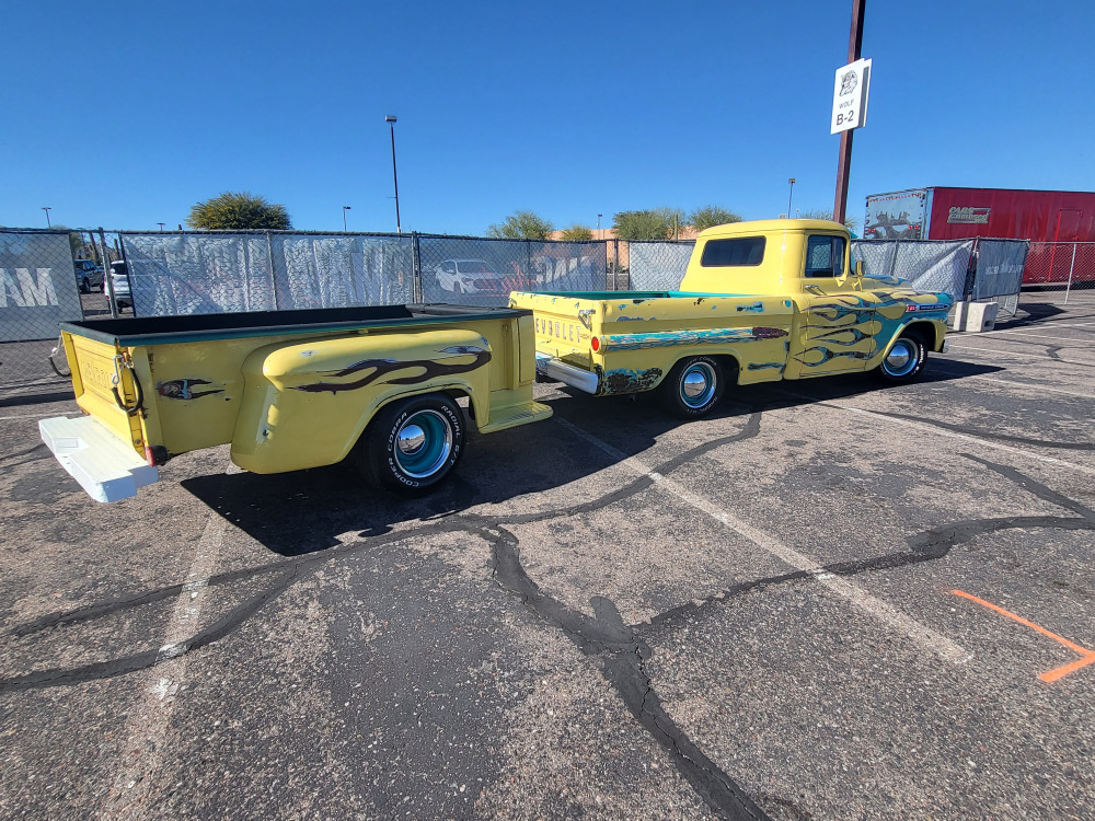 #205 - 1959 Chevrolet Apache Pickup w/ custom trailer | MAG Auctions