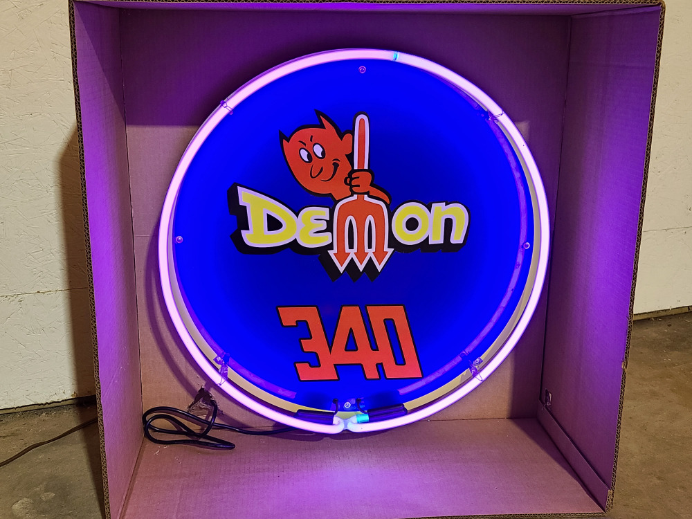 #M034 - Dodge Demon Neon Sign 24" | MAG Auctions