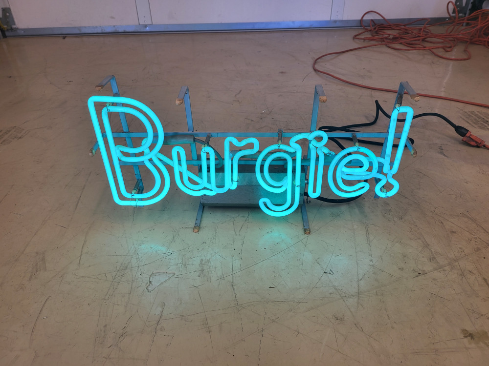 #M133 - Burgie Neon Lighted sign | MAG Auctions