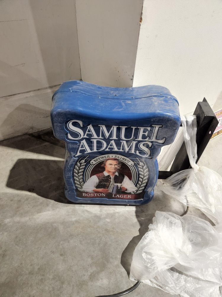 #M244 - 2 signs: Budweiser-Samuel Adams | MAG Auctions