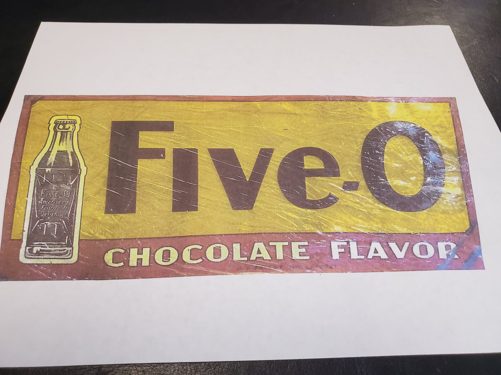 #M237 - Five-O Chocolate Flavor Sign | MAG Auctions