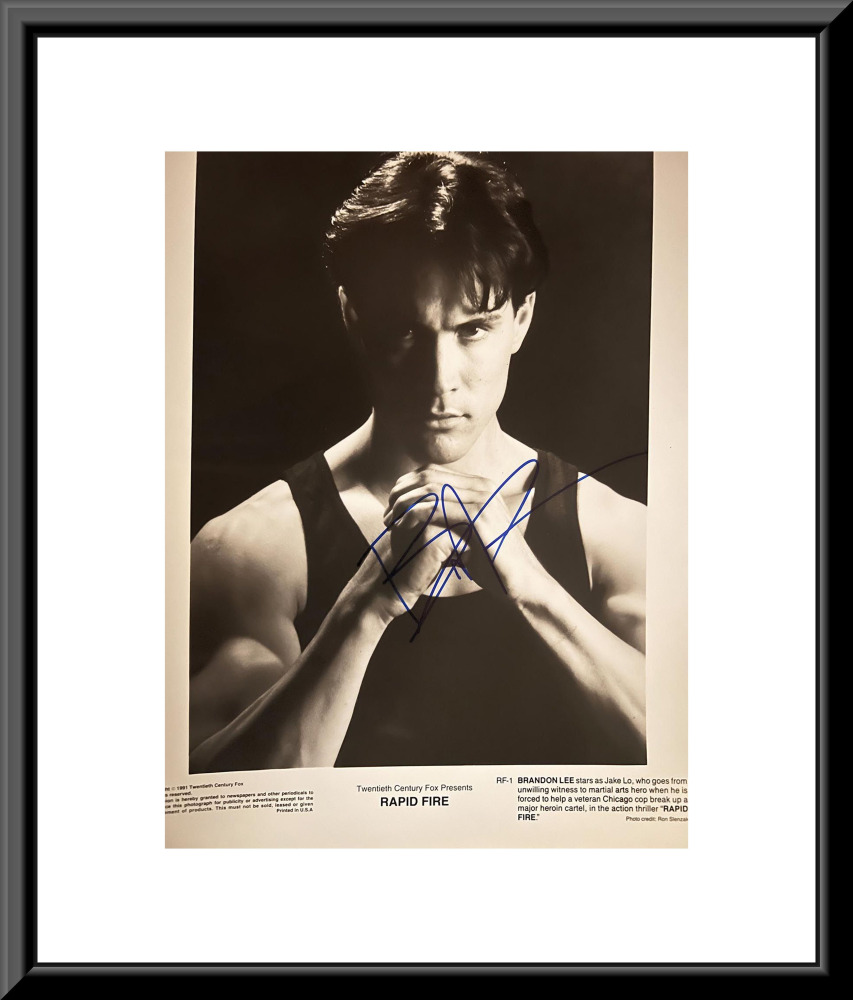 #M051 - Rapid Fire Brandon Lee signed photo | MAG Auctions
