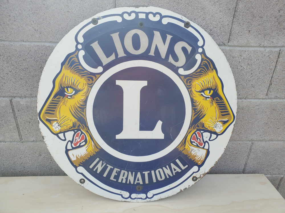 #M228 - Lion International Sign--Original double sided metal sign | MAG ...