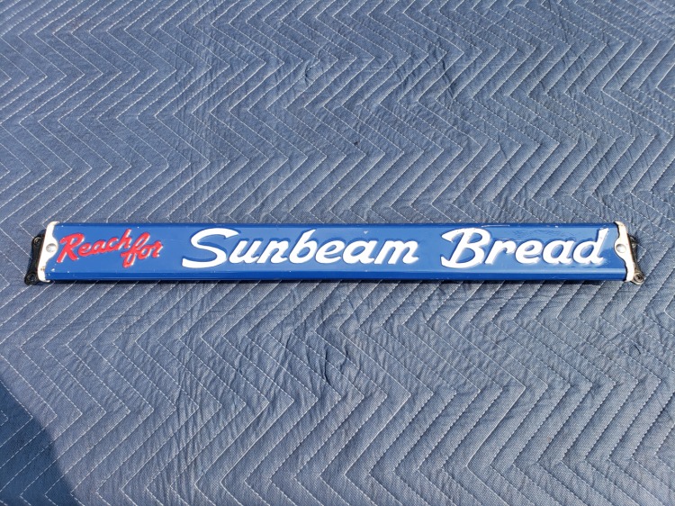 #Z101 - Sunbeam Door Push, Porcelain 27"x3" | MAG Auctions