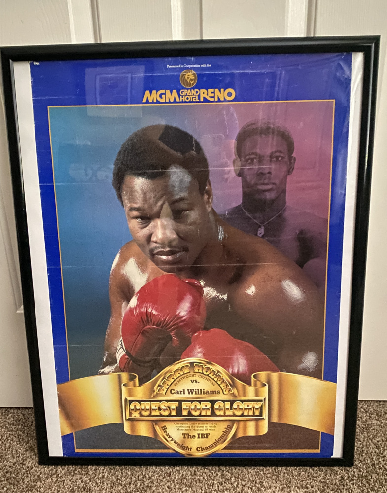 #M020 - Larry Holmes v Carl Williams original poster "Quest for Glory ...