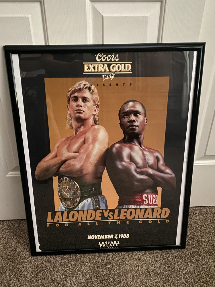 #M032 - Lalonde v Leonard "For All the Gold" original poster | MAG Auctions
