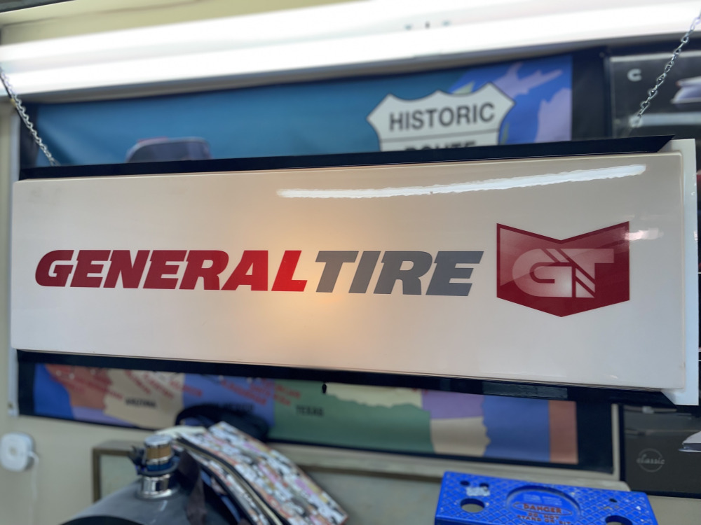#M215 - General Tires double-sided light-up automotive garage sign ...