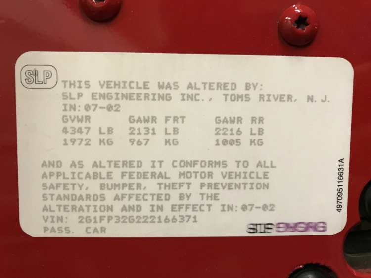 #519 - 2002 Chevrolet Camaro SS 35th Anniversary SLP Package | MAG Auctions