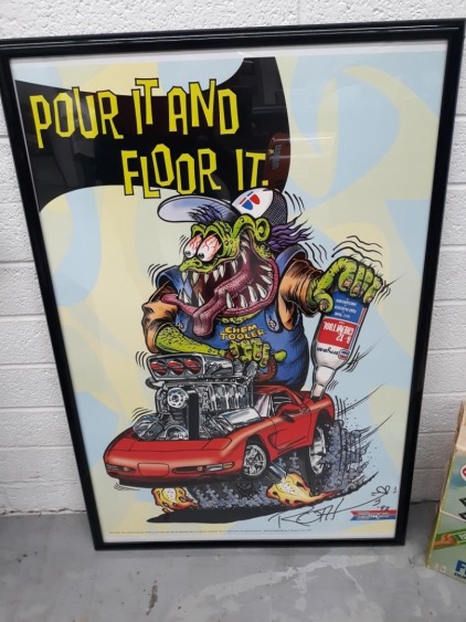#Z020 - Pour It and Floor It Signed Ed Roth Poster | MAG Auctions